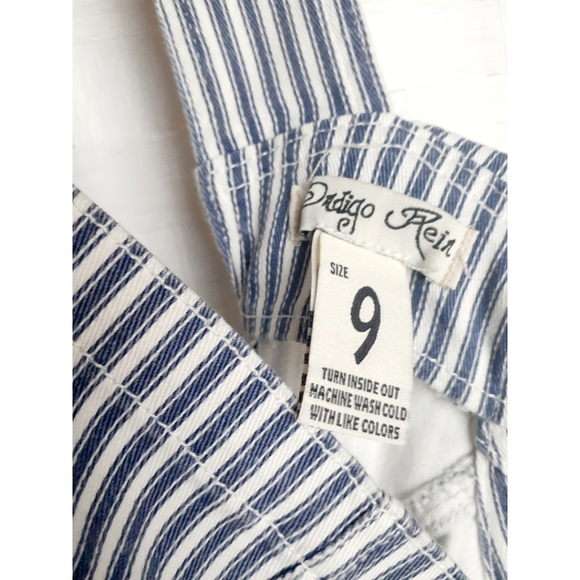 Indigo Rein | Shorts | Indigo Rein Stripe Shortalls In Medium Bluewhite ...